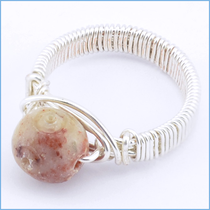 Wire Jewelry Ring Tutorial - Luster Soap Stone Ring