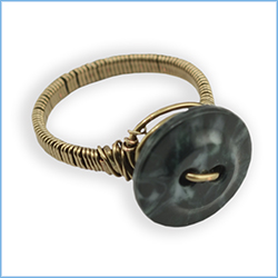 Free Wire Wrapping Instructions - Ladies Button Ring