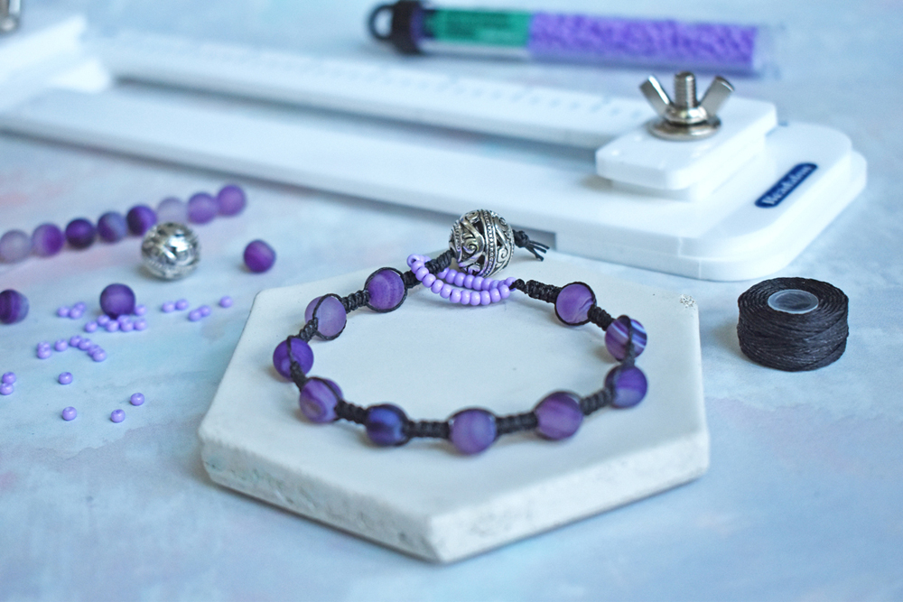Beadalon - Purple Macrame Bracelet