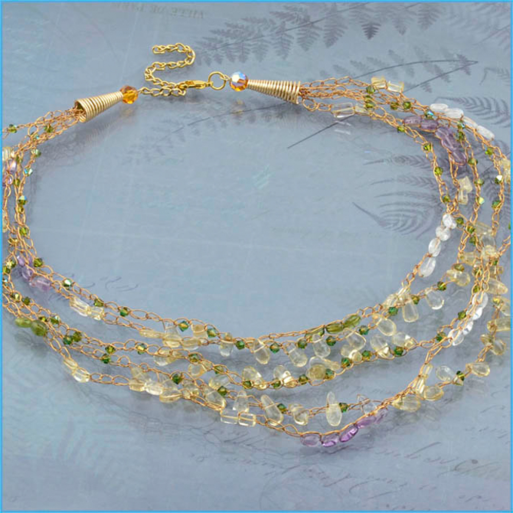 Wire Jewelry Making Ideas - Crocheted Wire Necklace