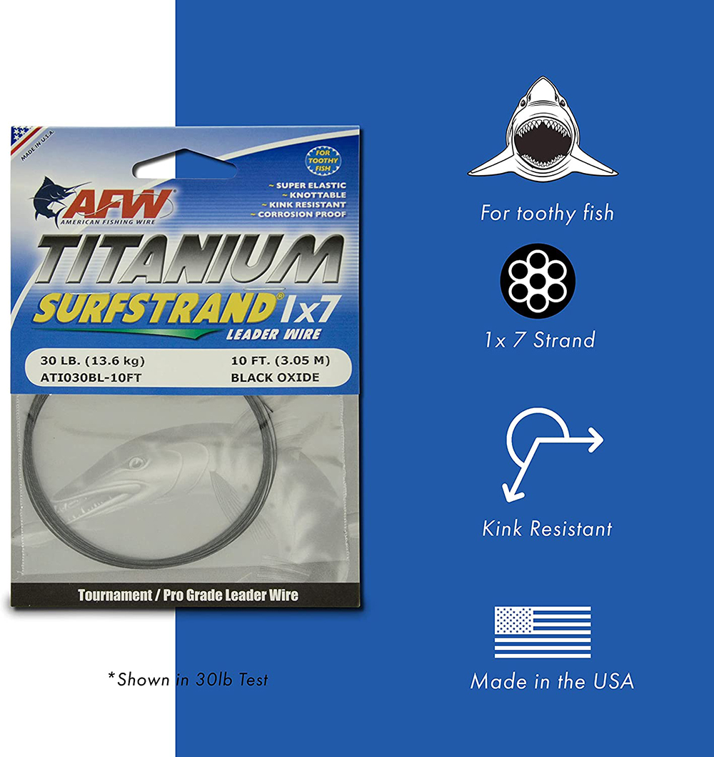 Titanium Surfstrand Bare 1x7 Leader Wire