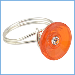 Free Wire Ring Tutorials - Tangerine Button Ring